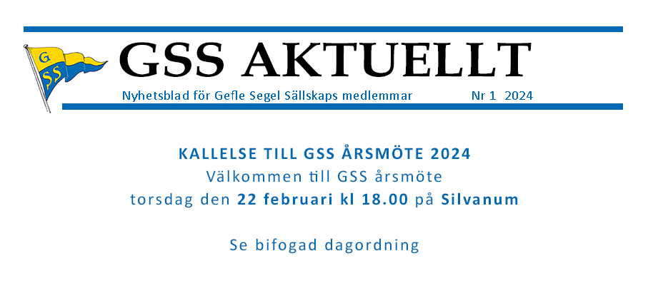 GSS Aktuellt Nr 1 2024 - Gefle Segel Sällskap